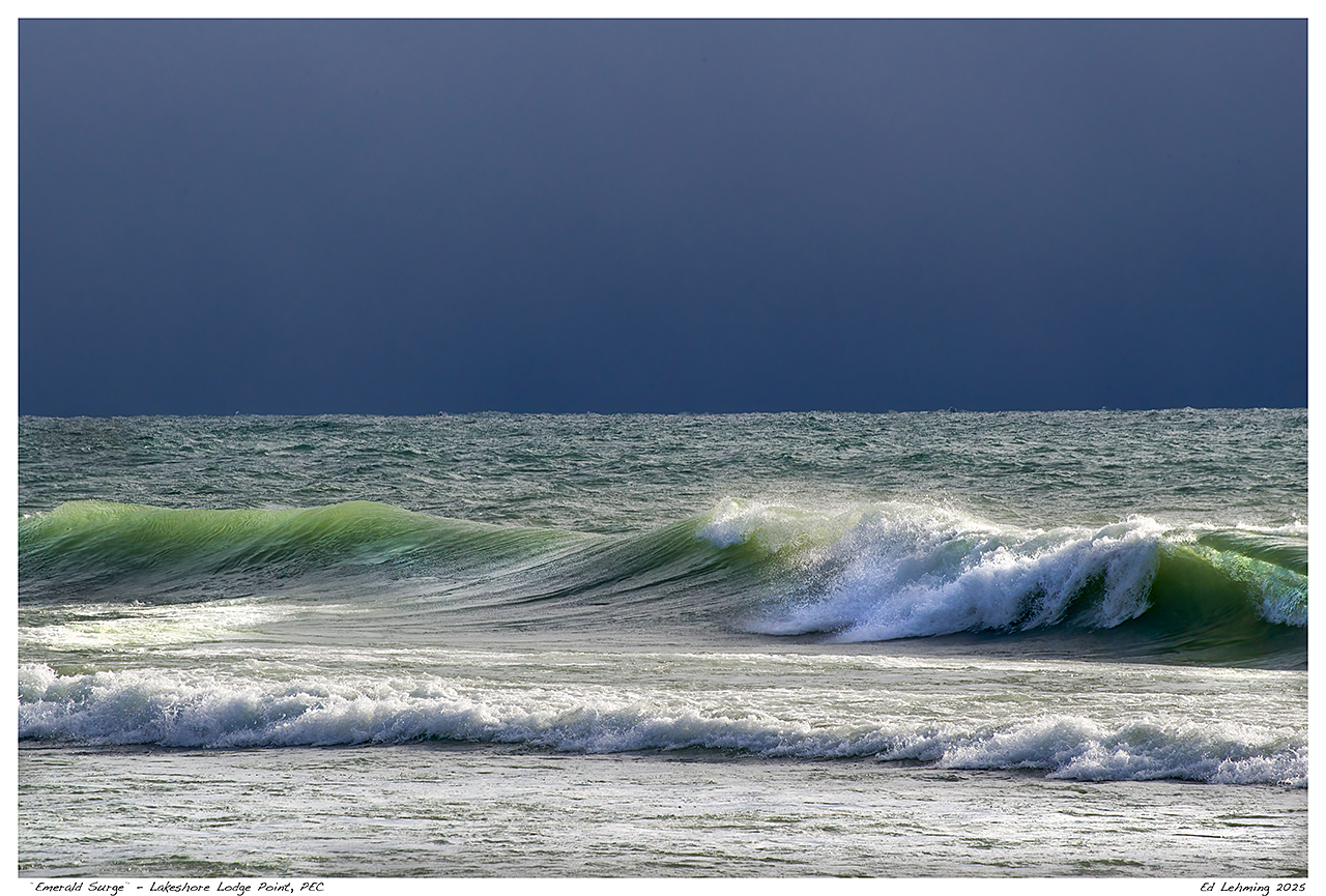 “Emerald Surge” – Lakeshore Lodge Point, PEC | Ed Lehming Photography