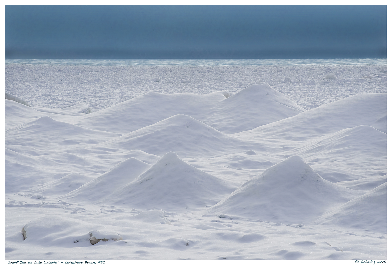 “Shelf Ice on Lake Ontario” – Lakeshore Beach, PEC | Ed Lehming Photography